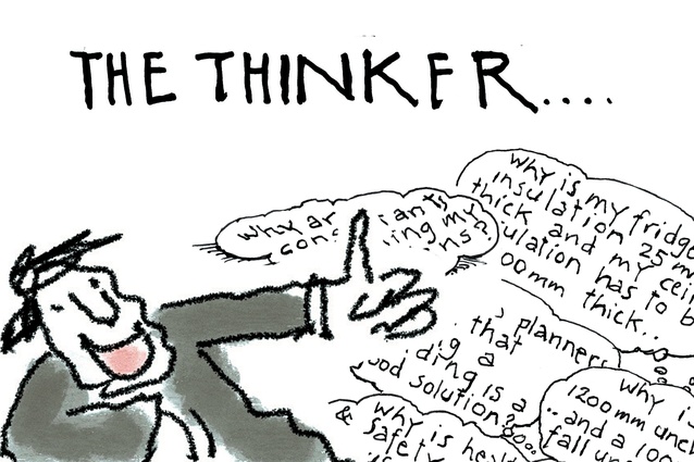 Cartoon - Malcolm Walker ‘The Thinker...’ | Architecture Now